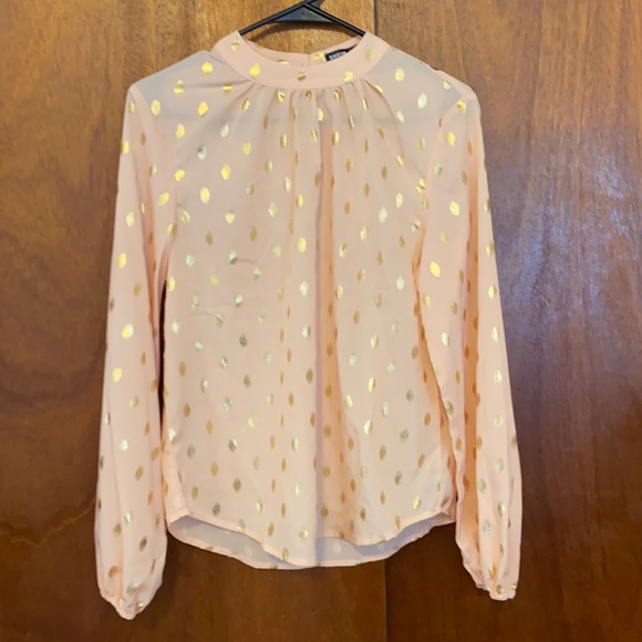 SHEIN | Tops | Peach And Gold Blouse | Poshmark